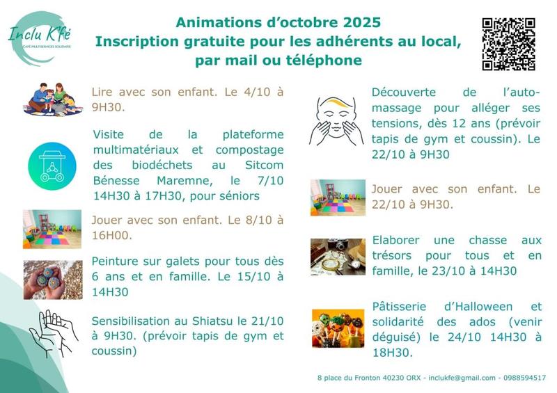 Inclu K'Fé animations du mois d'octobre : Visite de la plateforme ...